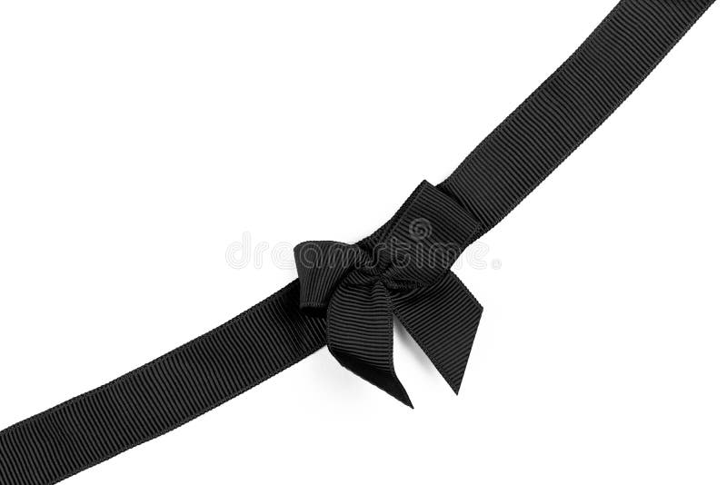 Black ribbon isolated stock photo. Image of design, knot - 67310794