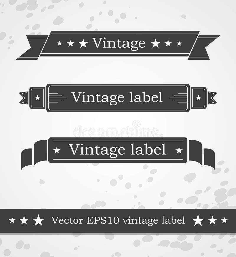 Black Label with Retro Vintage Styled Design Stock Vector ...