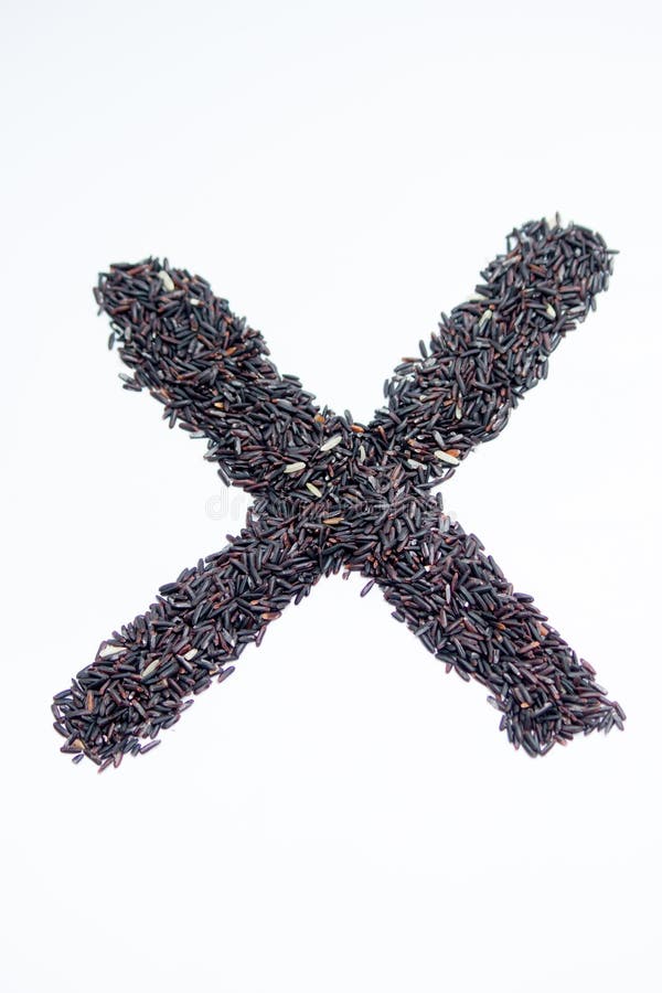 Black rice is a alphabet stock photo. Image of rustic - 122785752