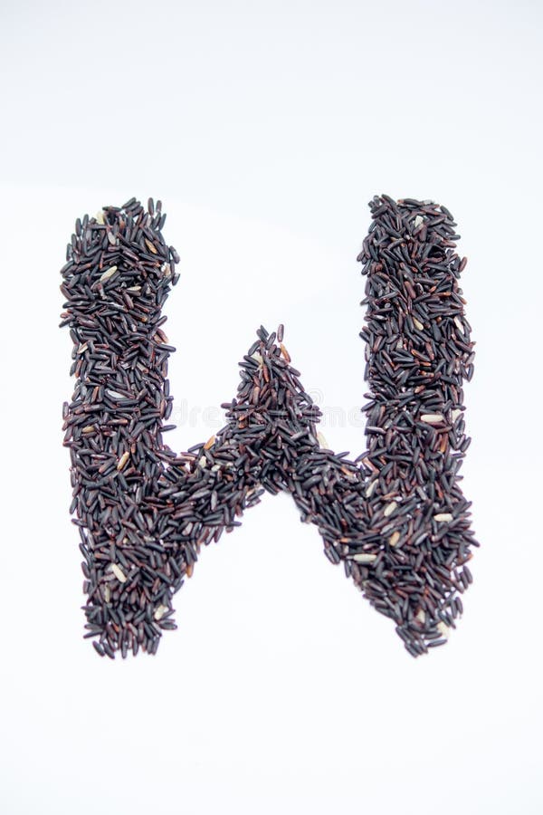 Black rice is a alphabet stock image. Image of food - 122786145