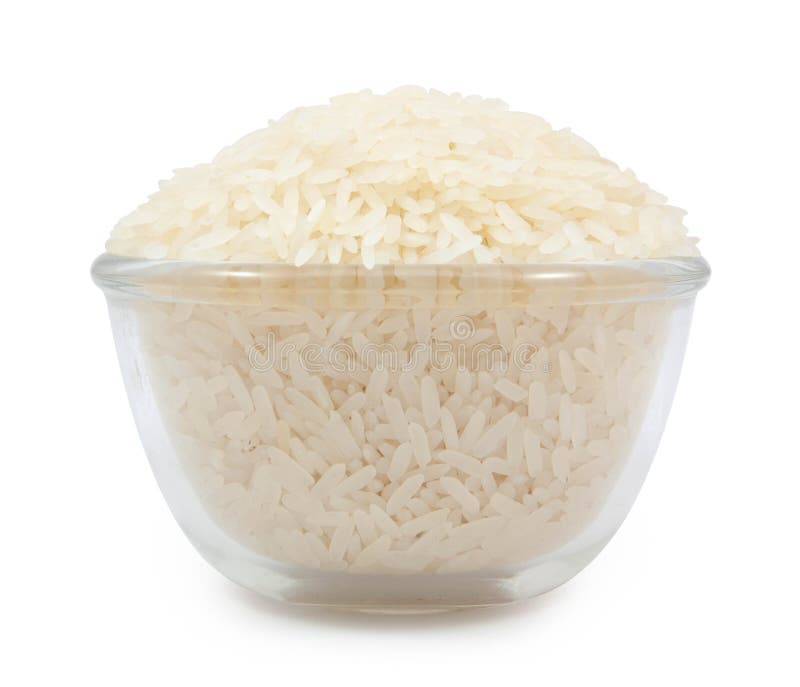 Black Rice on Glass Cup Isolated Stock Photo - Image of dinner, plain ...