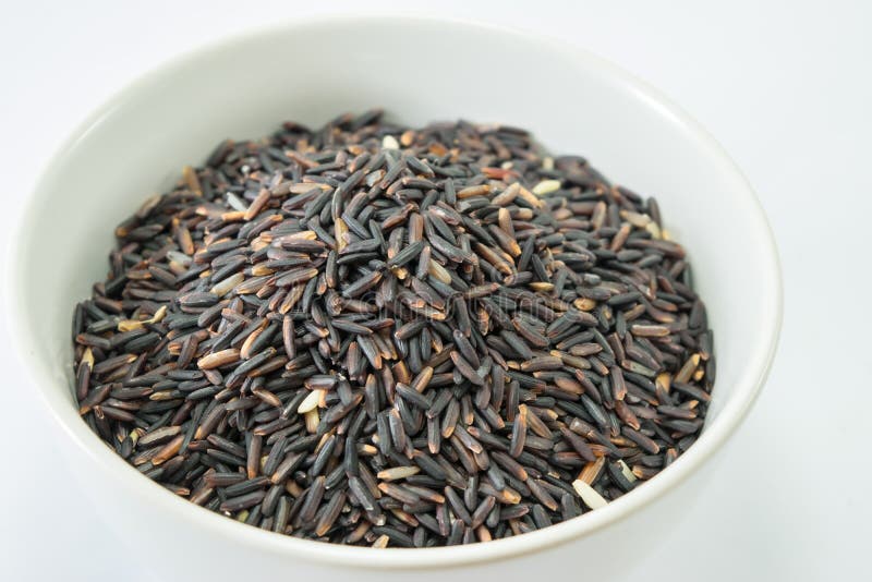 Black Rice Thailand, Organic Rice Stock Photo - Image of food ...