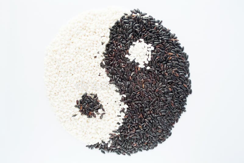 Black rice and white rice stock image. Image of food - 61862795