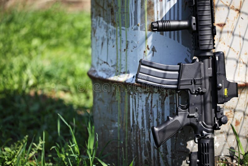 The Black Rifle stock image. Image of grunge, rifle, black - 30909603