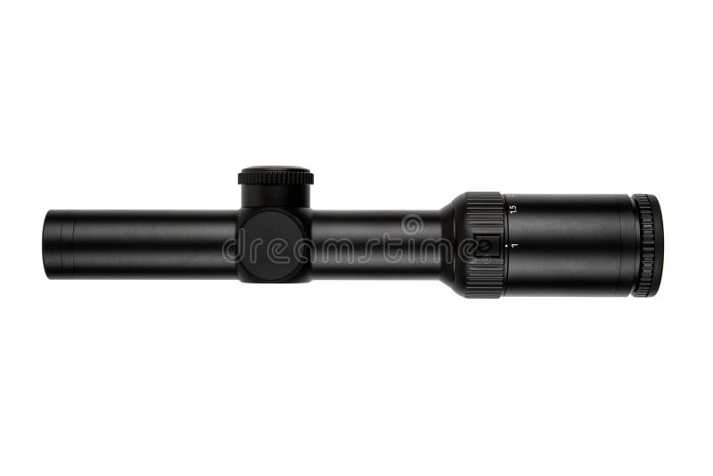 Black Rifle Scope with Adjustment Knobs and Magnification Settings ...
