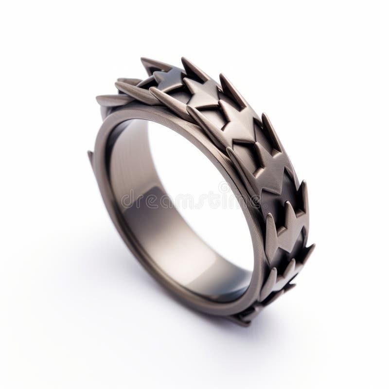 Intricate Dark Tonalities Ring with Geometric Forms Stock Illustration - Illustration of bold ...
