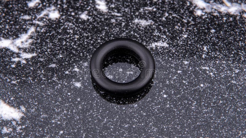 A Black Ring with a Hole in the Middle. Stock Photo - Image of light ...