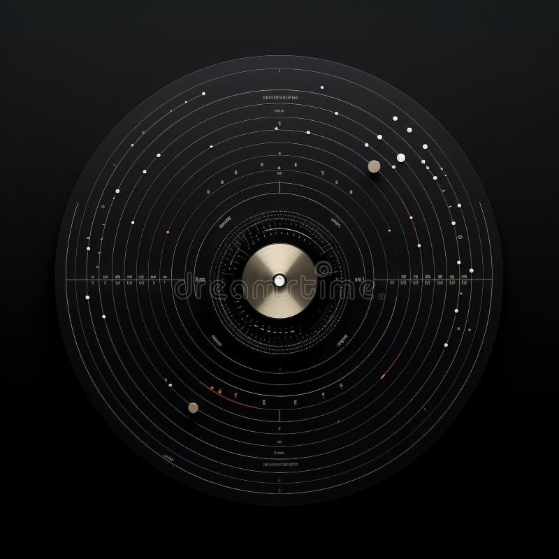 Black Ring with Orbiting Stars: a Stunning Data Visualization Stock ...