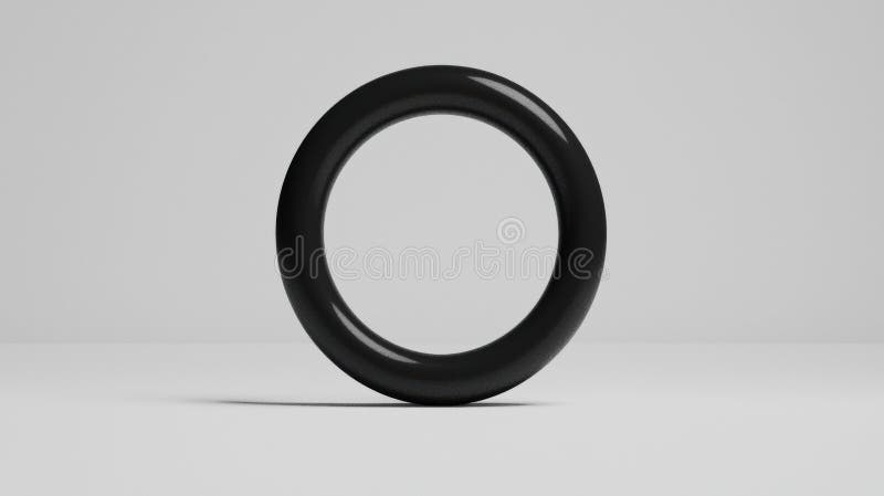 A Black Ring with a Shiny Surface. Stock Photo - Image of design ...