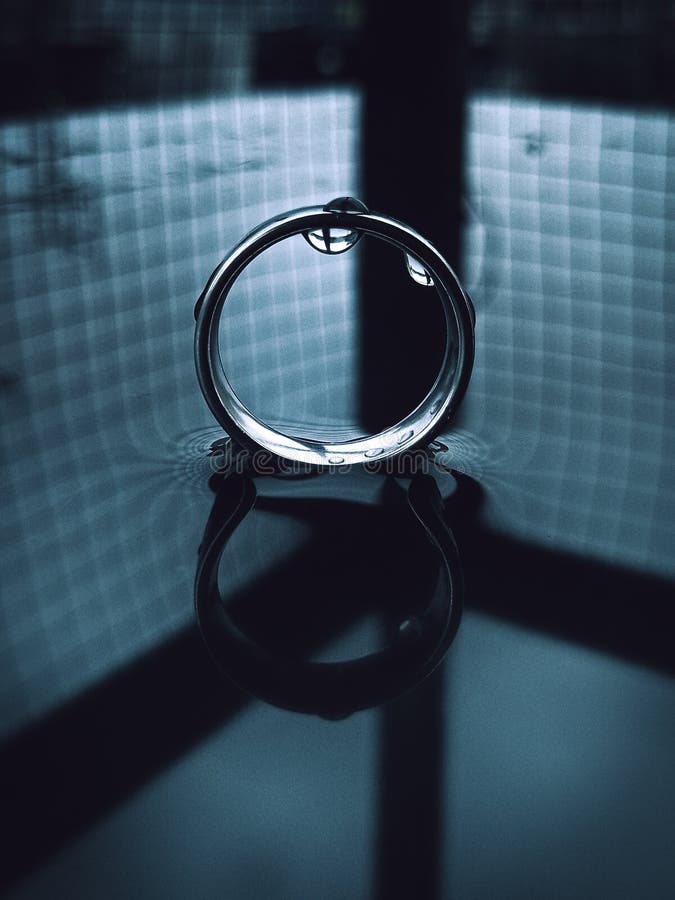The Black Ring in the Water Stock Photo - Image of circle, hand: 237576054