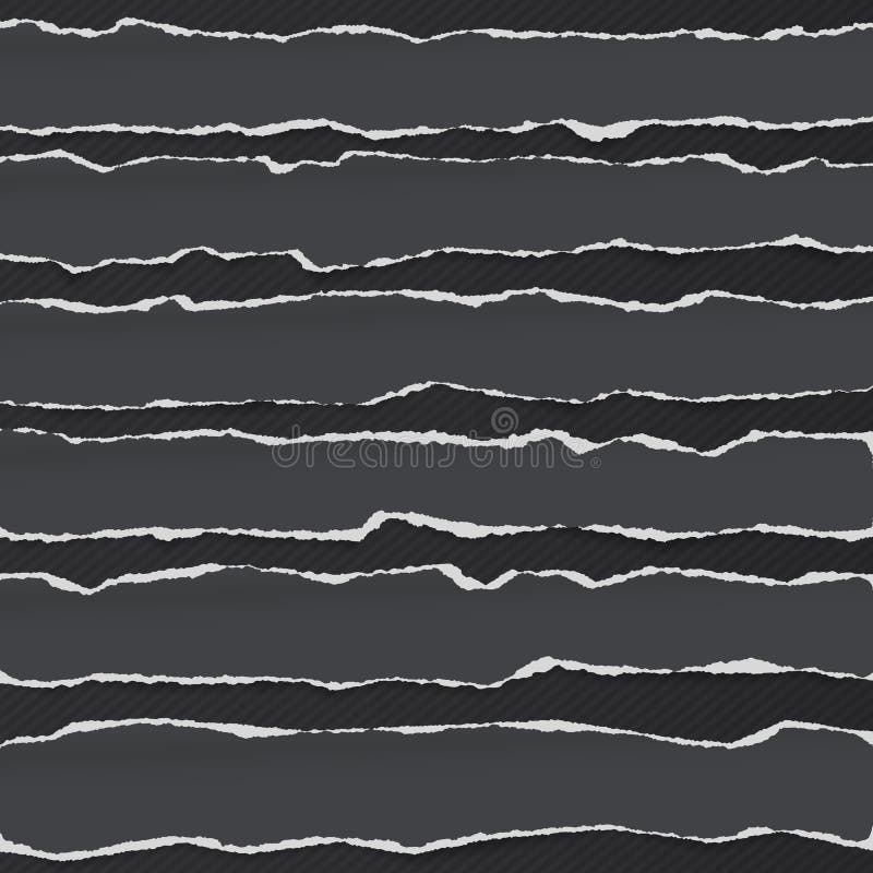 Black Ripped Paper Frame with Shadows Isolated on Transparent ...