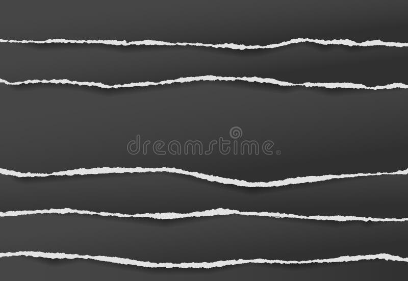 Black Ripped Paper Frame with Shadows Isolated on Transparent ...