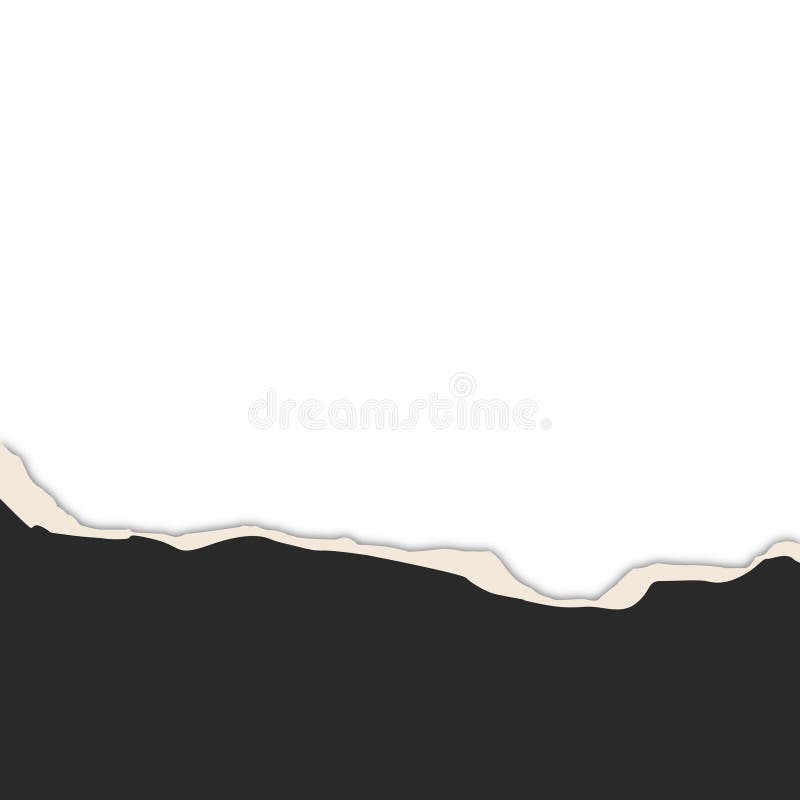 Abstract Black Ripped Paper Border Decoration Stock Vector ...