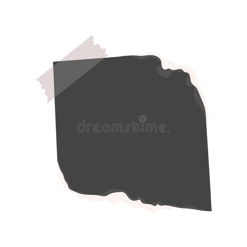 Black ripped paper stock vector. Illustration of note - 235370515
