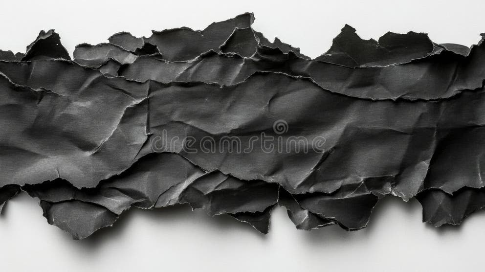 Black Ripped Paper Texture Background Stock Illustration - Illustration ...