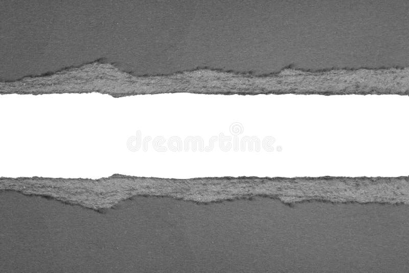 Black Ripped Paper Torn Edges Strips Isolated on White Background Stock ...
