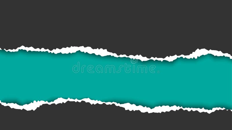 Black Ripped Torn Paper in Green Background Design Template Stock ...