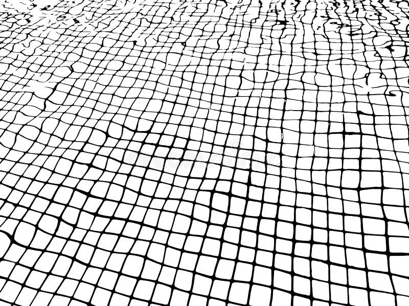 Black Rippled Waves of Swimming Pool Bottom with Tiles Pattern on White ...