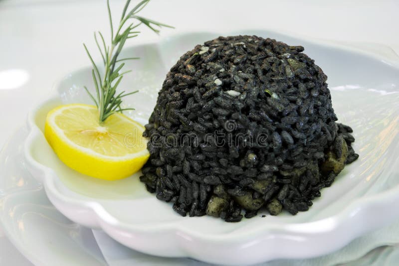 Black risotto and squid stock photo. Image of fresh, closeup - 60041862