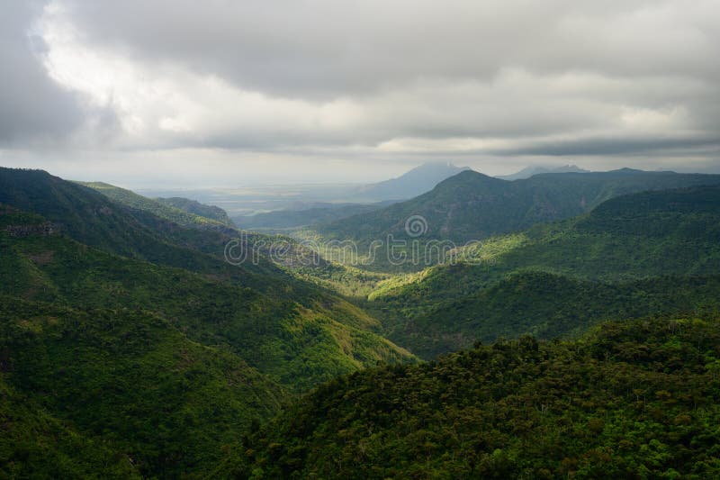 Black River Gorge Viewpoint in Mauritius Stock Photo - Image of ...