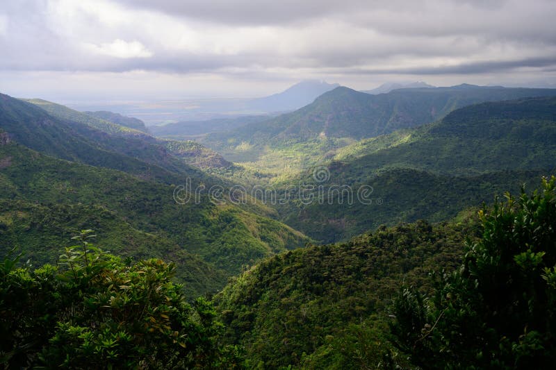 Black River Gorge Viewpoint in Mauritius Stock Photo - Image of hill ...