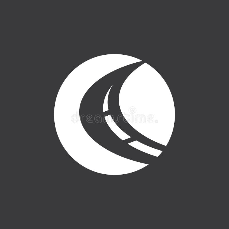 Black Road Way Logo Vector Template Stock Illustration - Illustration ...