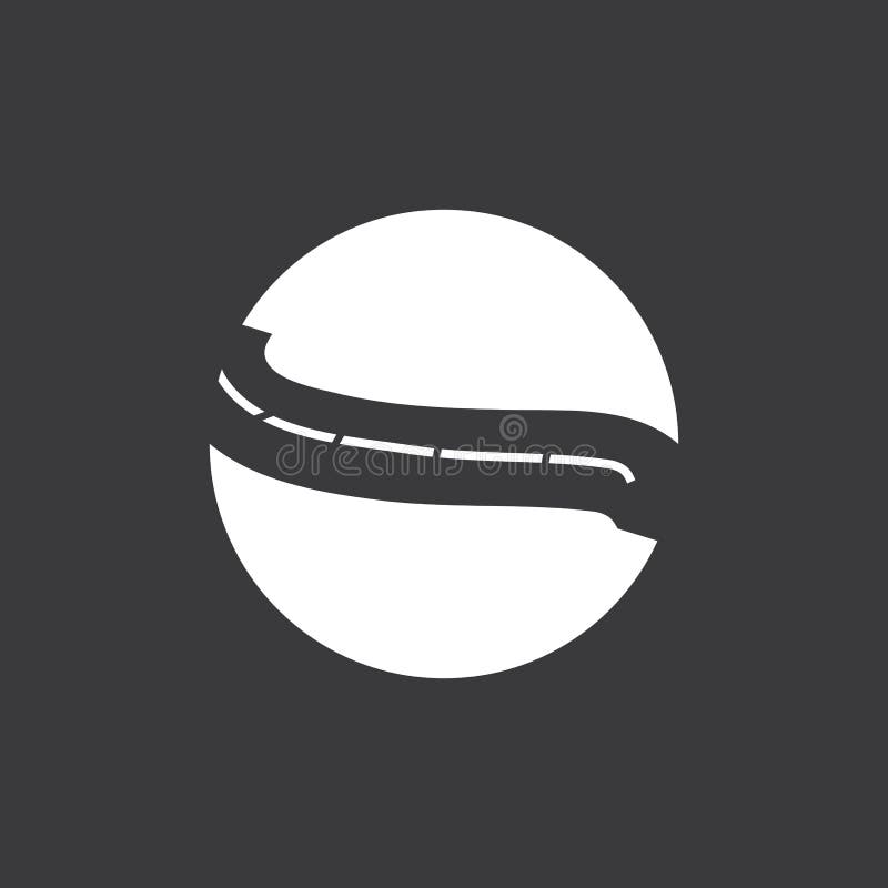 Black Road Way Logo Vector Template Stock Vector - Illustration of ...