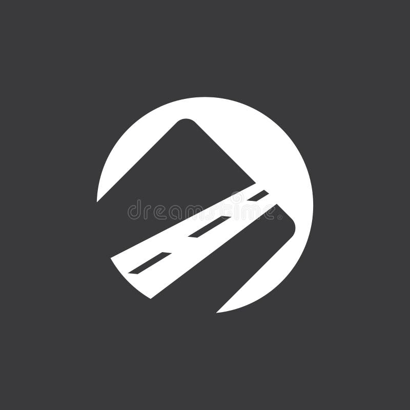 Black Road Way Logo Vector Template Stock Illustration - Illustration ...