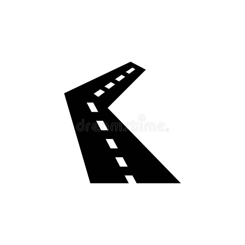 Black Road Way Vector Template Illustration Stock Illustration ...
