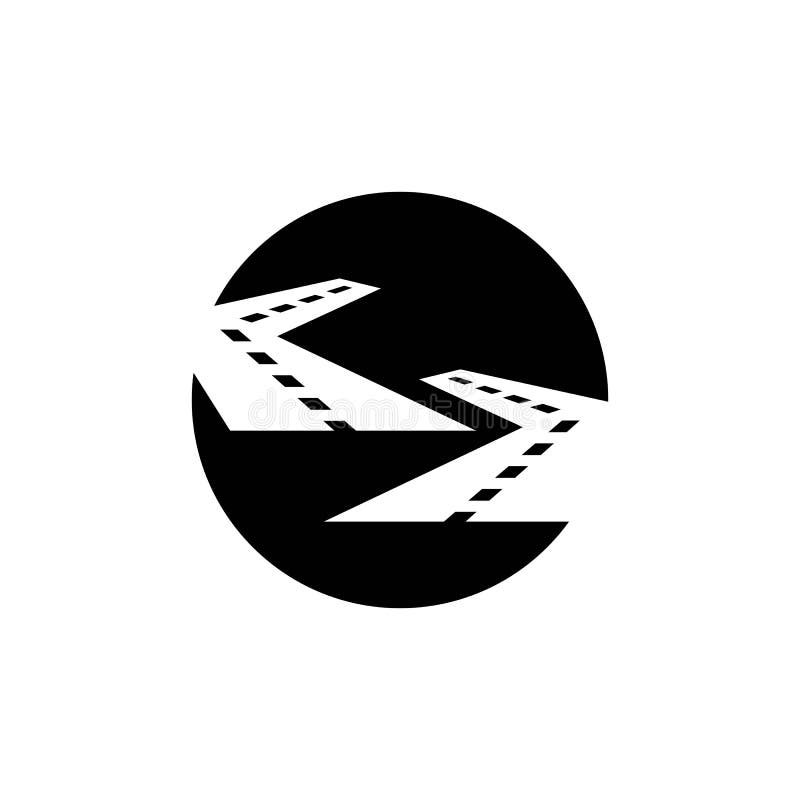 Black Road Way Vector Template Illustration Stock Illustration ...