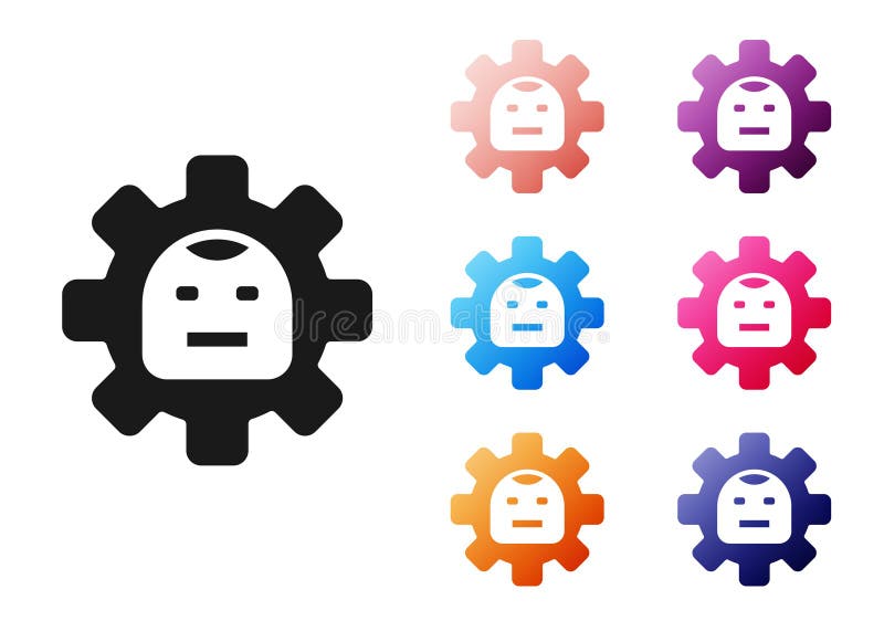 Automation Icons Black Background Stock Illustrations – 1,123 ...