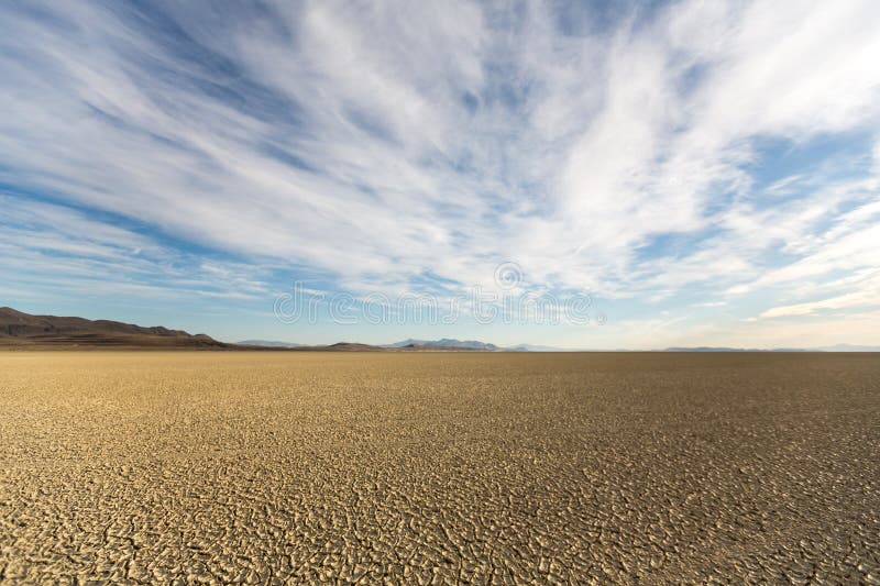 Black Rock Playa Desert at Sunrise with a Beautiful Cloudy Sky Stock ...