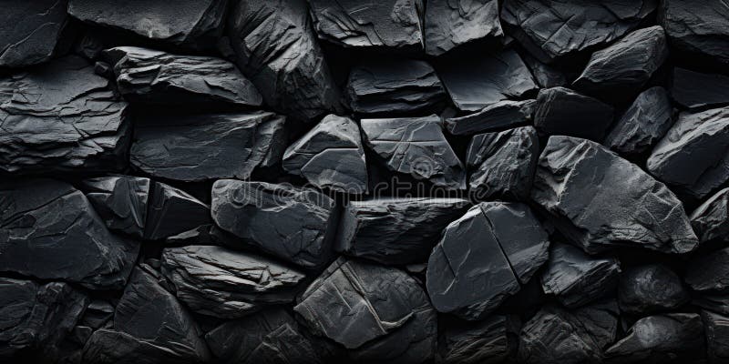 Black Rock, Stone, Textured. Background for Design.Generative AI Stock ...