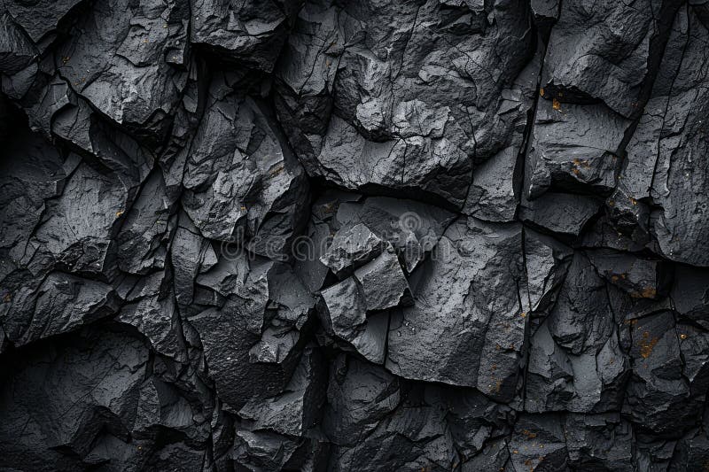 Black Rock Texture Background Closeup 3D Cracked Collapse Broken ...