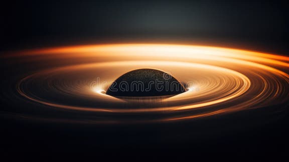 A Black Rock is in a Vortex of Light and Dark, AI Stock Illustration ...