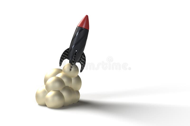 Black Cat in a Rocket Heart Stock Vector - Illustration of black ...