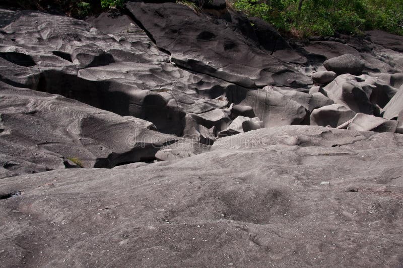 The Black Rocks Formations at Vale Da Lua or Valley of the Moon Stock ...