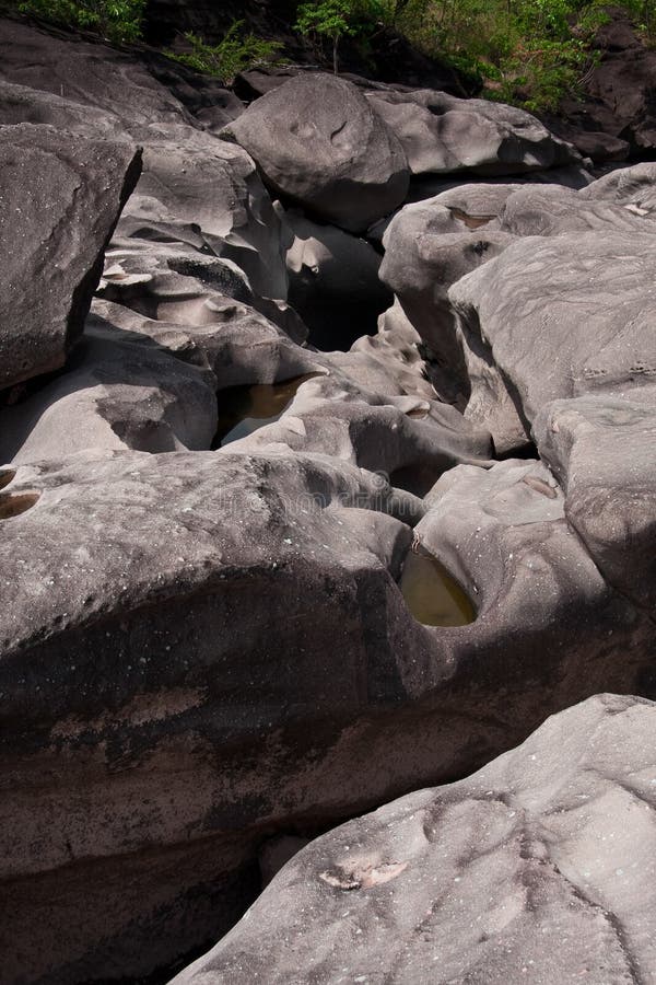 The Black Rocks Formations at Vale Da Lua or Valley of the Moon Stock ...