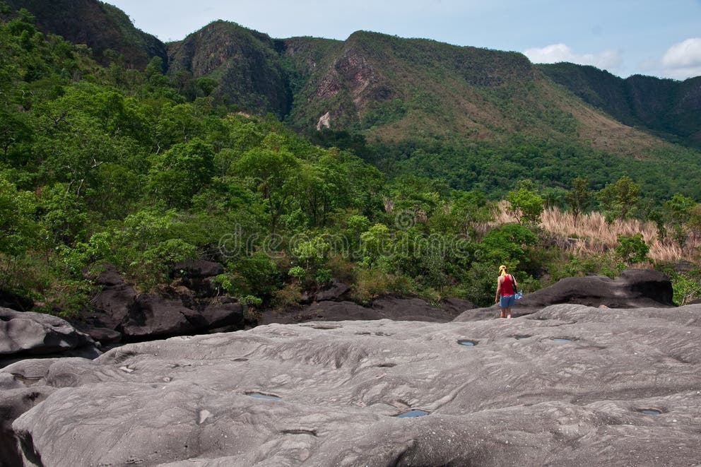 The Black Rocks Formations at Vale Da Lua or Valley of the Moon Stock ...