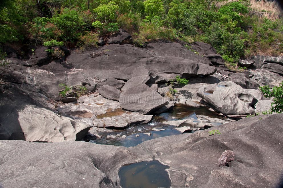 The Black Rocks Formations at Vale Da Lua or Valley of the Moon Stock ...
