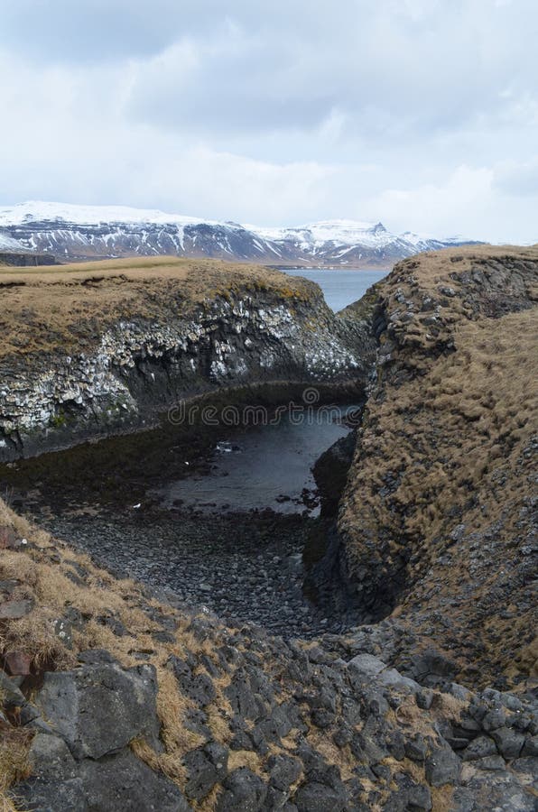 Black Rocks and Stones on the Coast of Iceland Stock Image - Image of ...