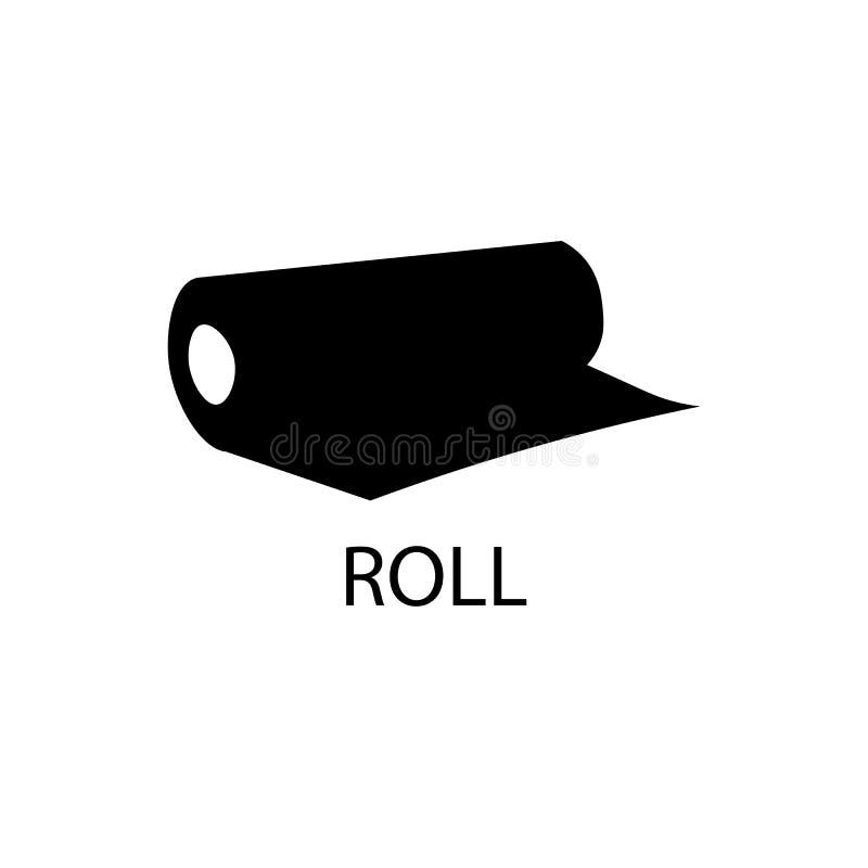 Black Roll Sign Icon. Vector Illustration Eps 10 Stock Illustration ...