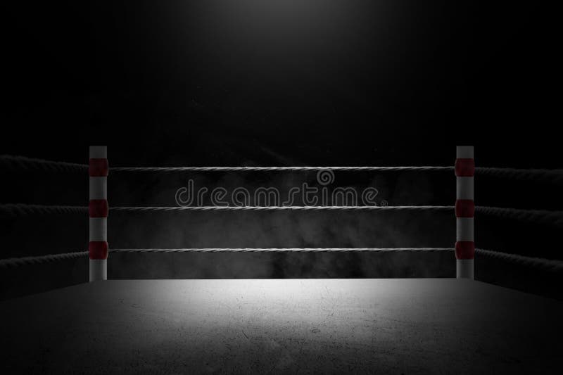 Black Rope on the Boxing Ring Stock Image - Image of stadium, fitness ...