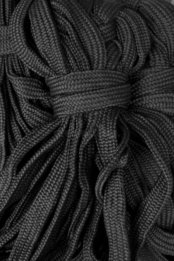 Black rope fasten stock image. Image of mountaineering - 25348851