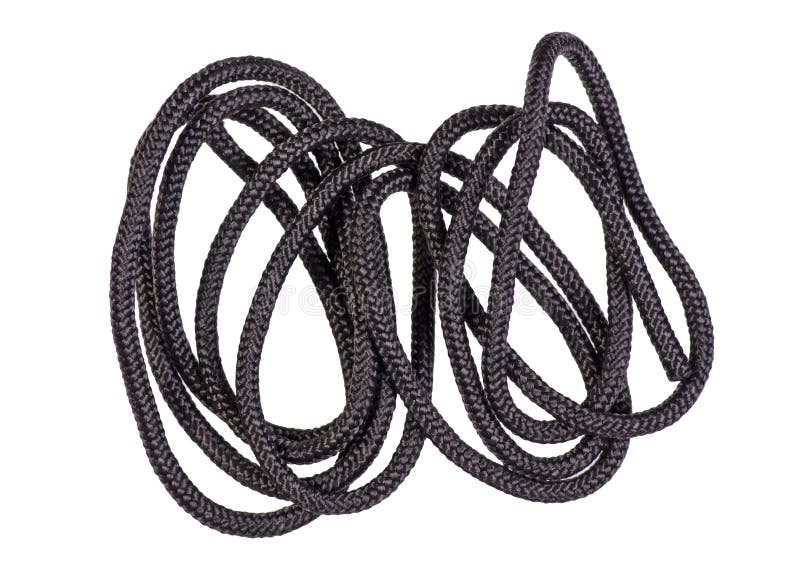 Black rope isolation stock photo. Image of cordage, design - 111018942