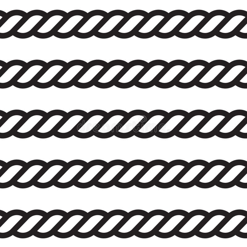 Black rope pattern stock vector. Illustration of vector - 190685169