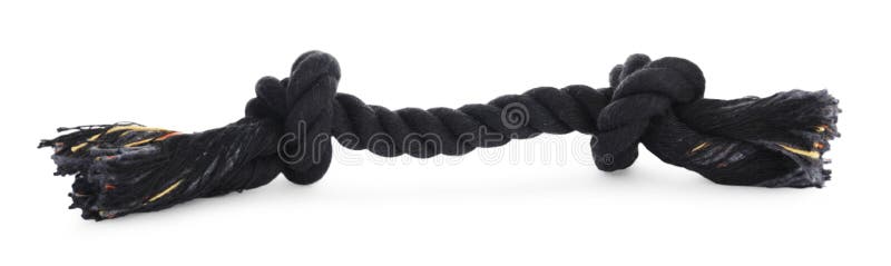 Black Rope Toy for Pet Isolated on White Stock Image - Image of doggie ...