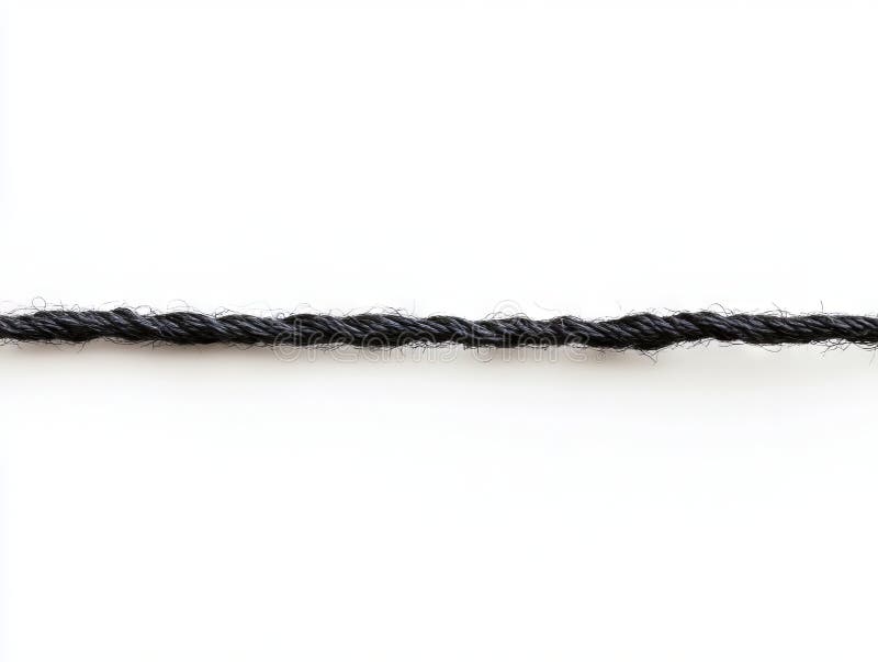 A Black Rope on a White Background Stock Image - Image of textured ...