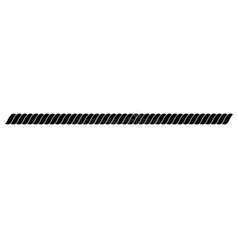 Black Rope on White Background Vector Illustration Stock Vector ...