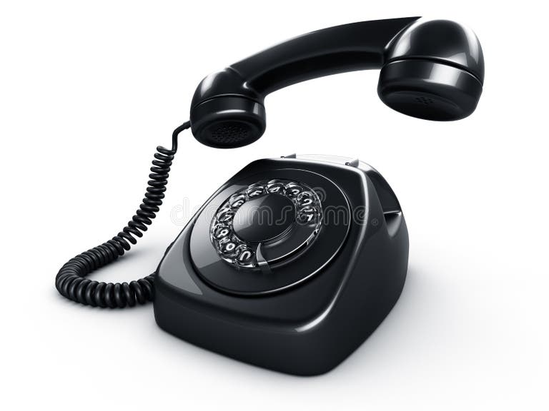 Black White Rotary Phone Stock Illustrations – 847 Black White Rotary ...